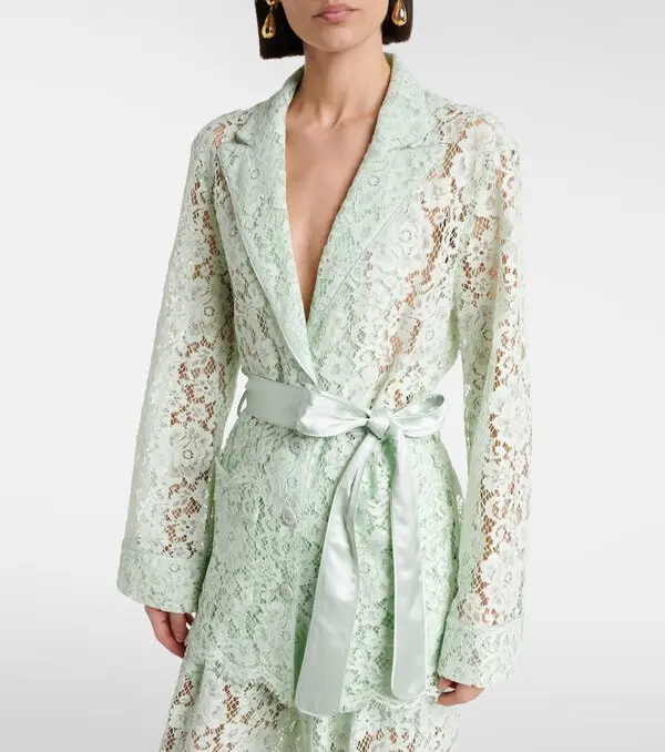 Dolce & Gabbana Belted Lace Blazer