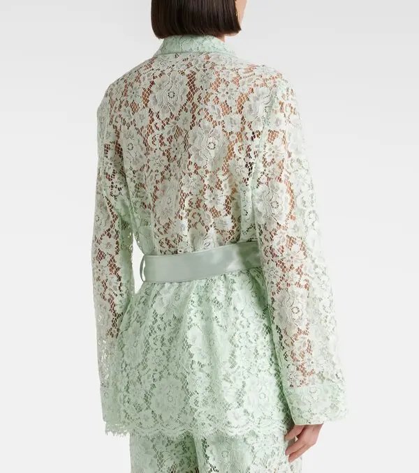 Dolce & Gabbana Belted Lace Blazer