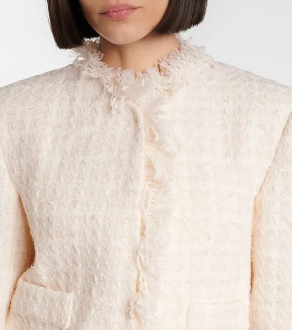 AREA Embellished Tweed Jacket
