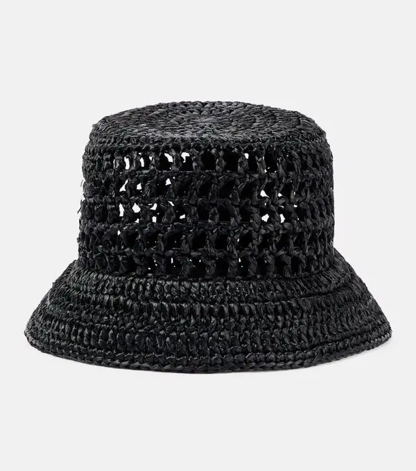 Prada Logo Bucket Hat - Black