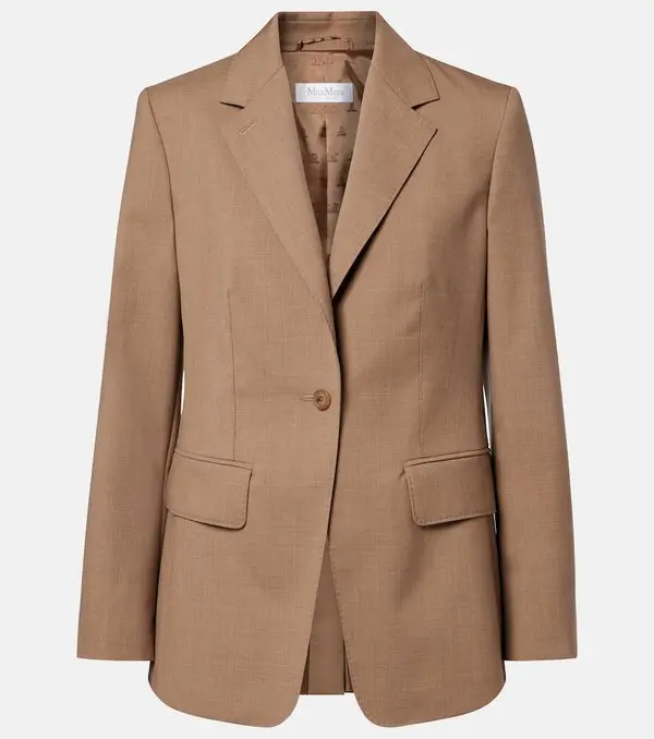 Max Mara Circense Virgin Wool Blazer - Brown
