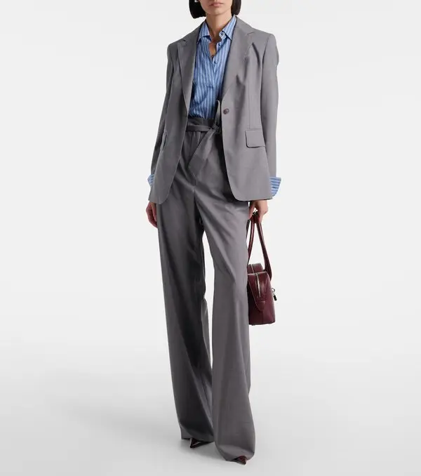 Max Mara Circense Virgin Wool Blazer - Grey