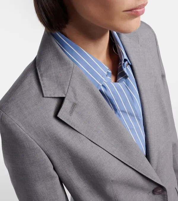 Max Mara Circense Virgin Wool Blazer - Grey