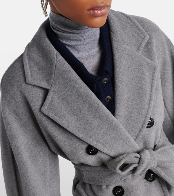Max Mara Madame Wool And Cashmere Coat - Grey