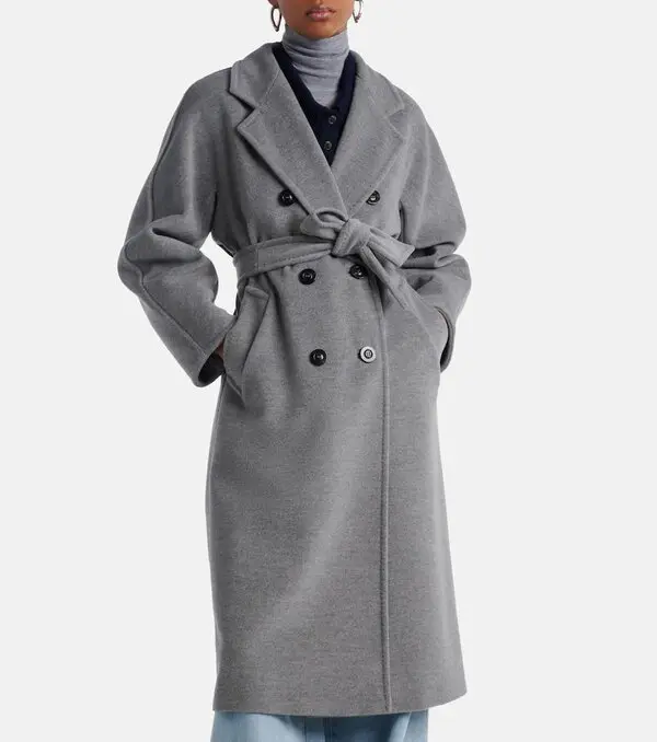 Max Mara Madame Wool And Cashmere Coat - Grey