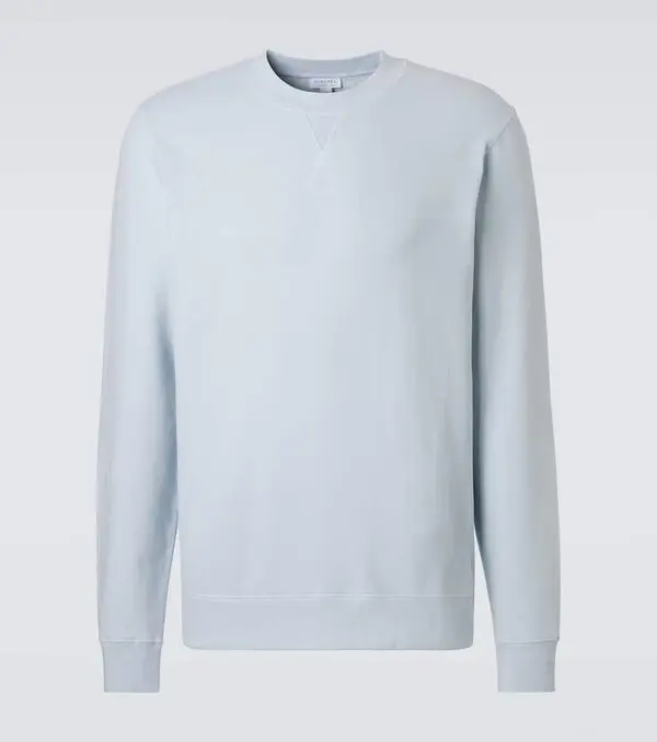 Sunspel Cotton Sweatshirt - Blue