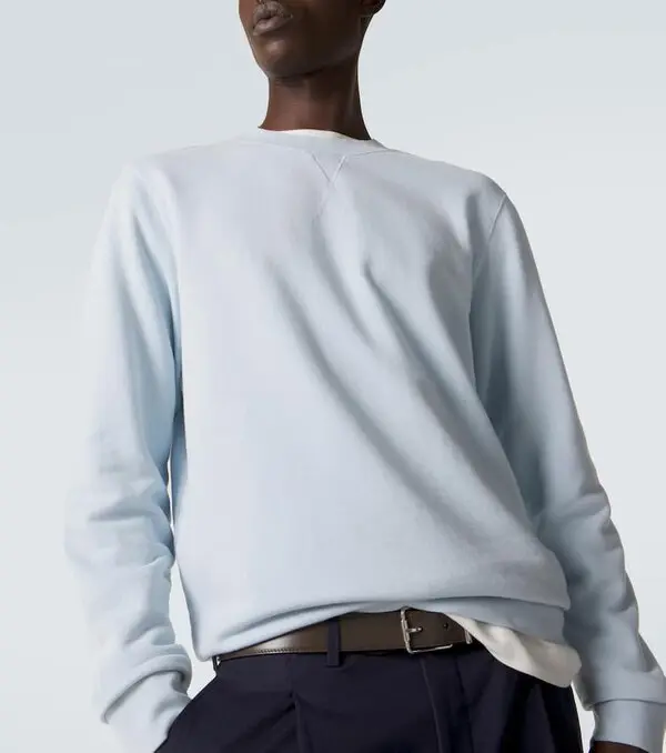 Sunspel Cotton Sweatshirt - Blue
