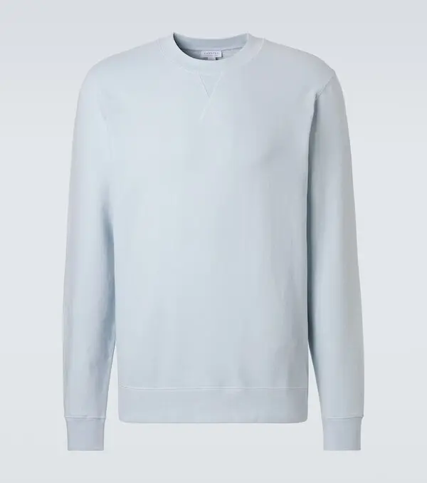 Sunspel Cotton Sweatshirt - Blue