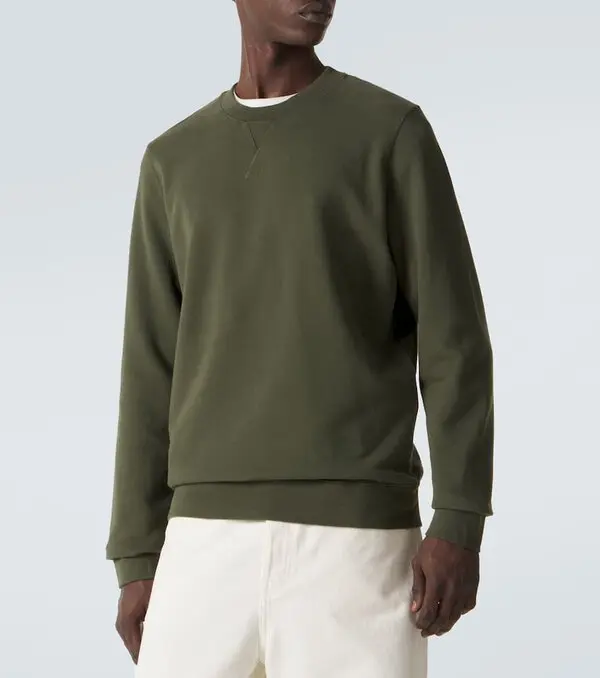 Sunspel Cotton Sweatshirt - Green