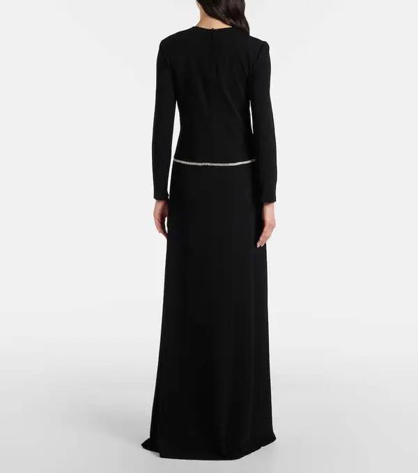 Gucci Horsebit Embellished Jersey Maxi Dress - Black | Editorialist