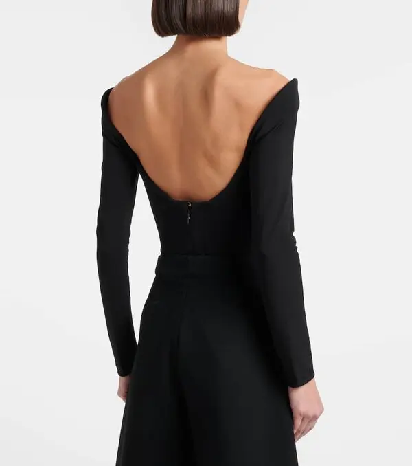 Alaïa Off-shoulder Jersey Bodysuit