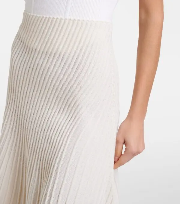 Alaïa Wool And Cashmere Midi Skirt