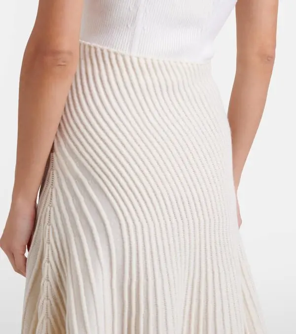 Alaïa Wool And Cashmere Midi Skirt