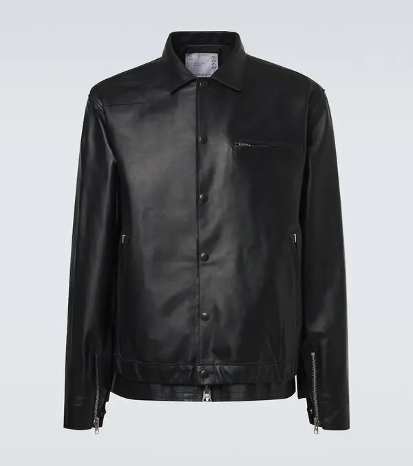 Sacai Leather Blouson Jacket