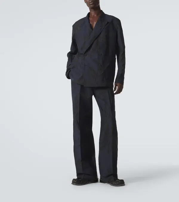 Dries Van Noten Floral Cotton-blend Straight Pants