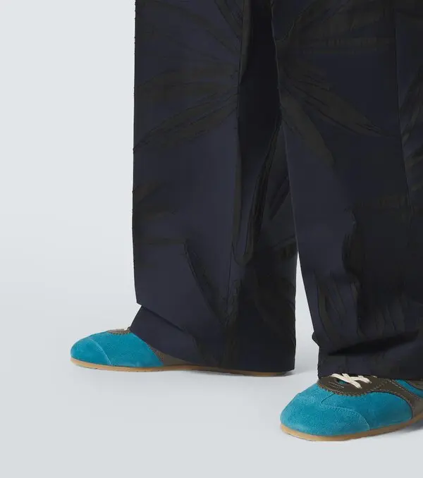 Dries Van Noten Floral Cotton-blend Straight Pants