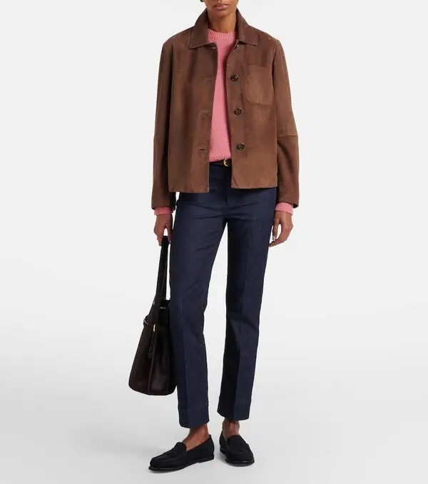 Max Mara Diana Cotton-blend Slim Pants