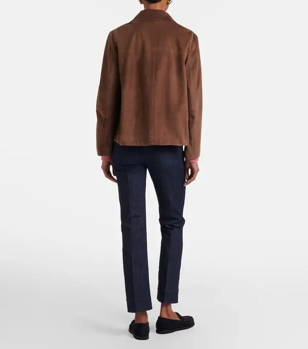 Max Mara Diana Cotton-blend Slim Pants - Blue