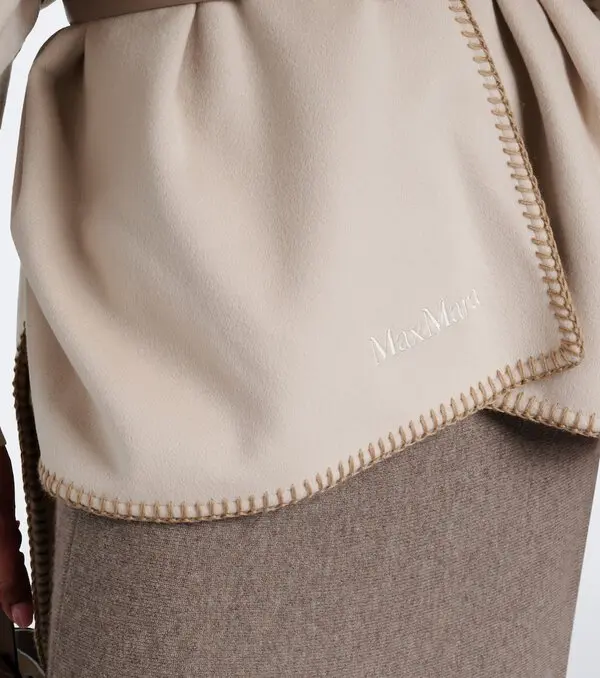 Max Mara Virgin Wool Cape - Beige
