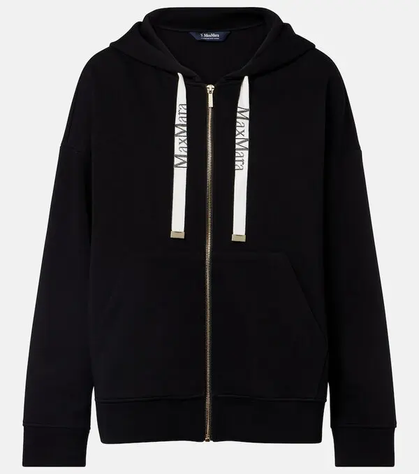 Max Mara Cotton-blend Hoodie - Black