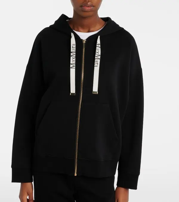 Max Mara Cotton-blend Hoodie - Black