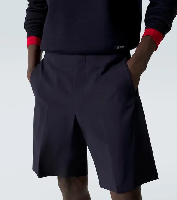Prada Wool And Mohair Bermuda Shorts