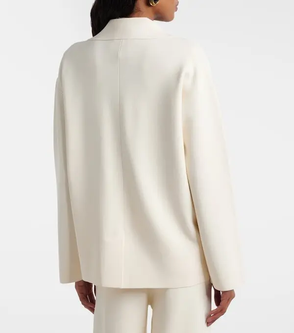 Max Mara Calte Double-breasted Crêpe Blazer - White
