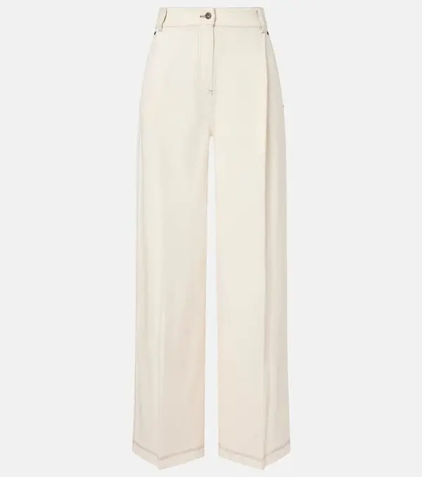 Max Mara Pleated Wide-leg Jeans