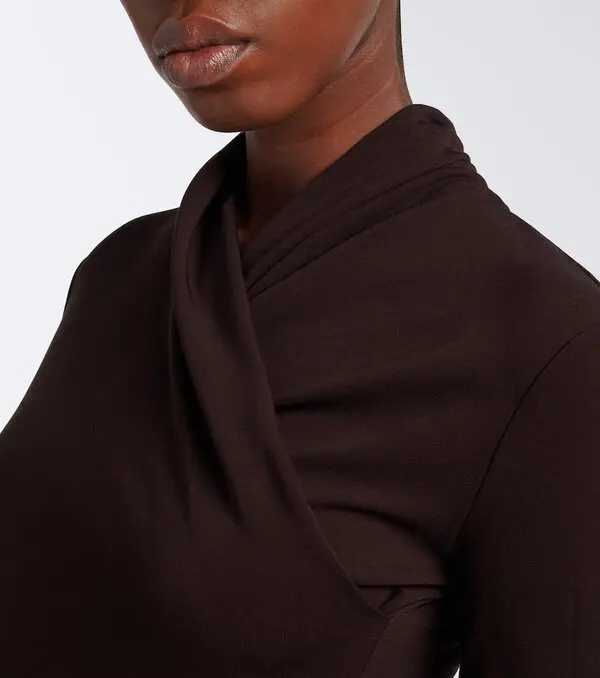 Max Mara Jersey Midi Dress - Brown