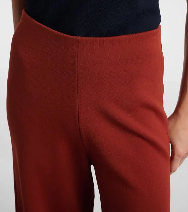 Max Mara Jersey Wide-leg Pants - Red