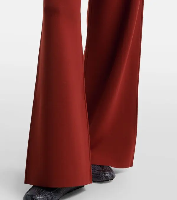 Max Mara Jersey Wide-leg Pants - Red