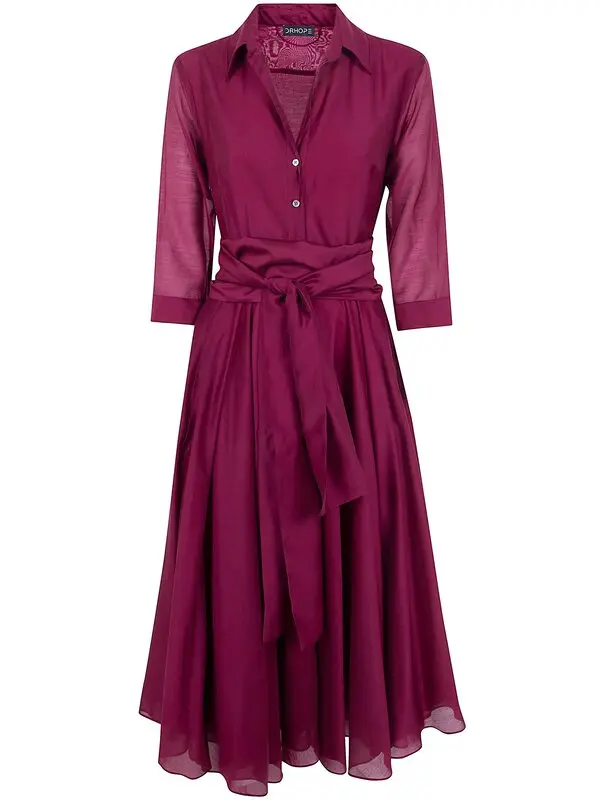 DRHOPE Long Round Dress - Red