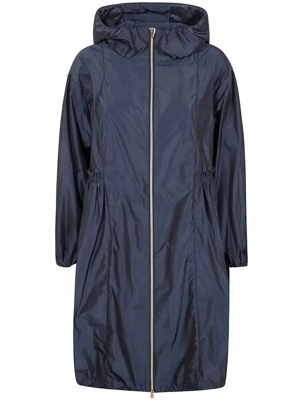 Herno Midi Hooded Jacket - Blue