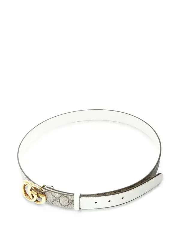 Gucci 2015-2025 Reversible Gg-marmont Belt - White