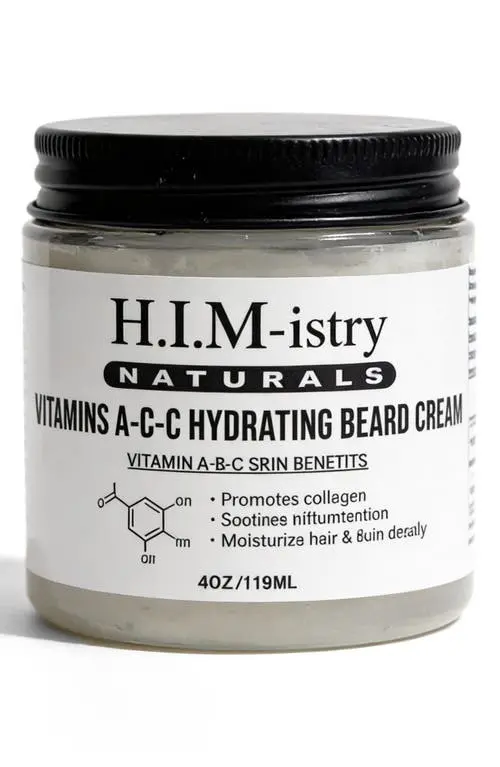 HIMISTRY NATURALS Vitamins A-b-c Hydrating Beard Cream - No Color