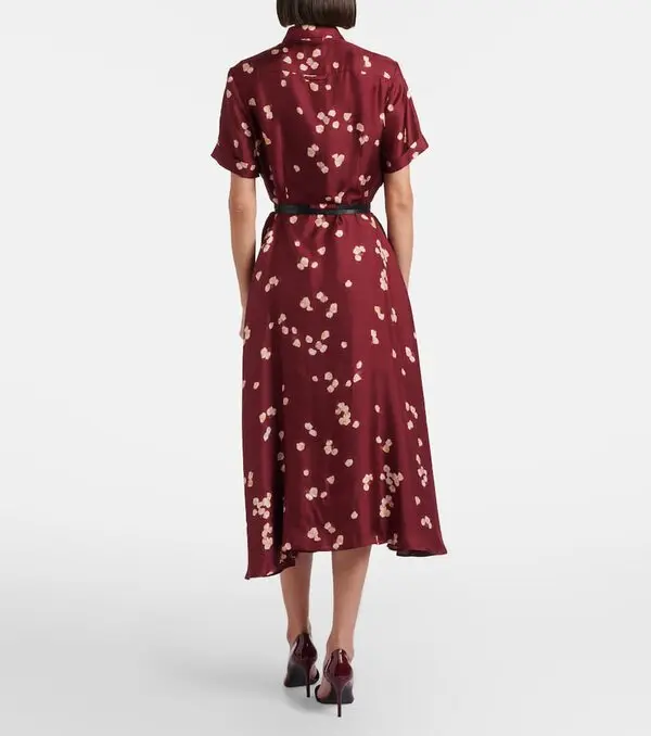 Altuzarra Belted Printed Silk Shirt Dress