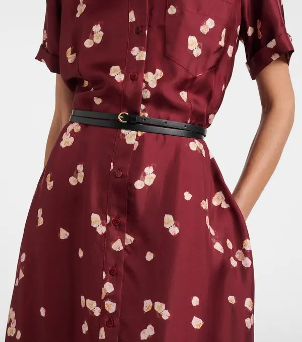 Altuzarra Belted Printed Silk Shirt Dress