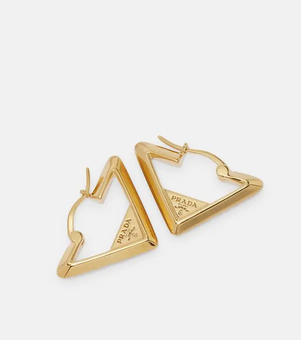 Prada Logo Stud Earrings