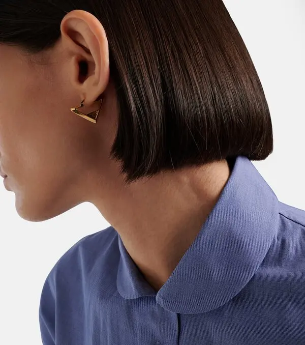 Prada Logo Stud Earrings