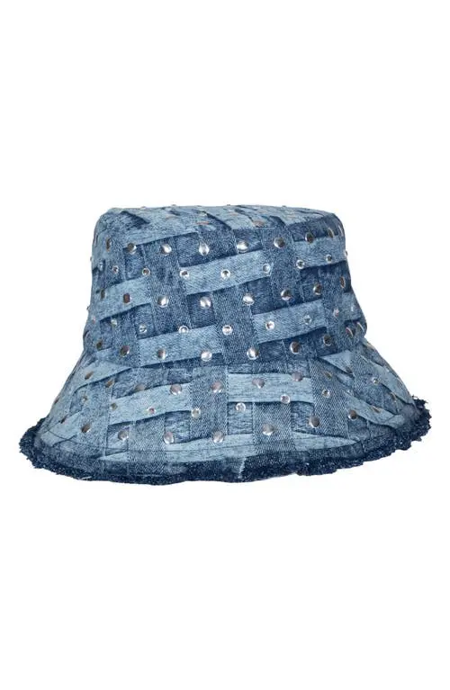 Kurt Geiger Embellished Denim Bucket Hat