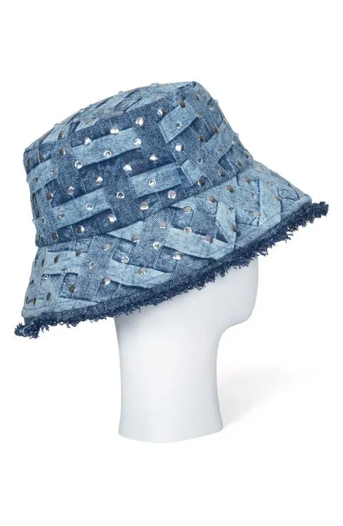 Kurt Geiger Embellished Denim Bucket Hat