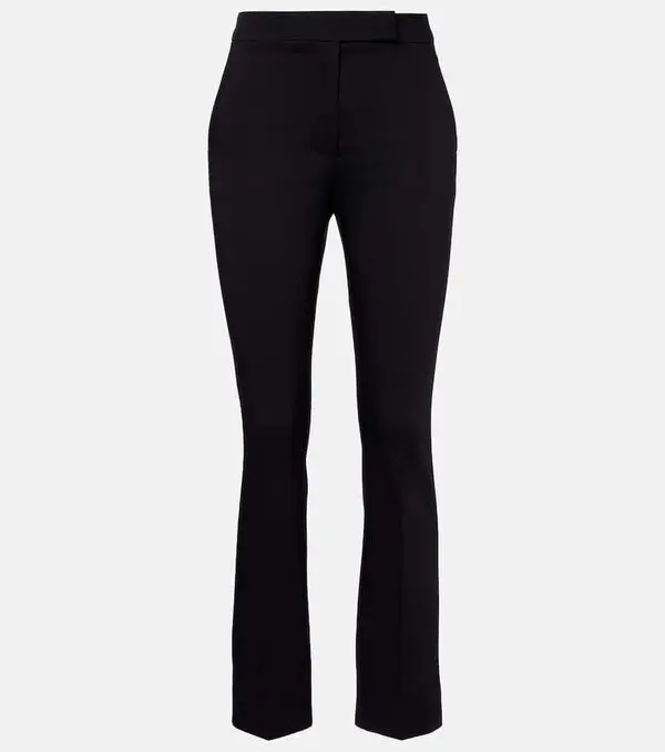 Max Mara Cotton-blend Cropped Slim Pants