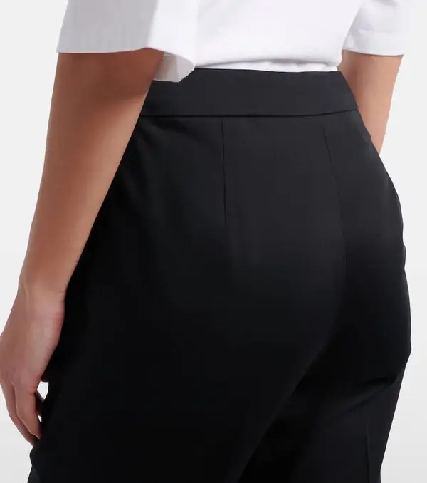 Max Mara Cotton-blend Cropped Slim Pants