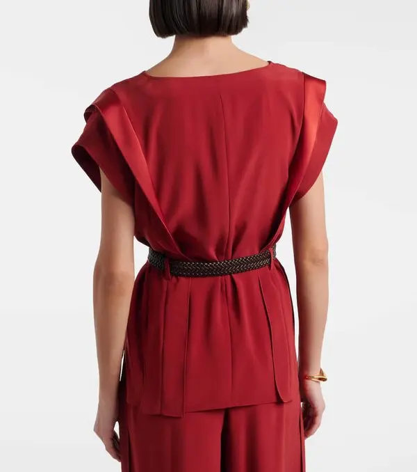 Max Mara Belted Top - Red
