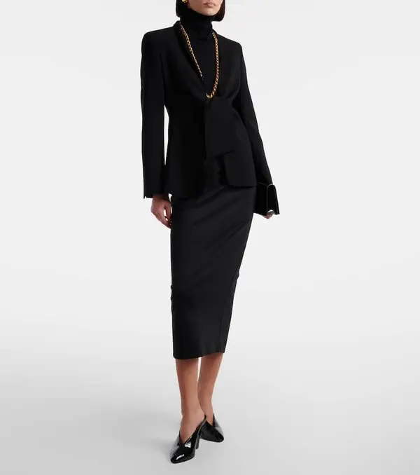Max Mara Piuma Jersey Pencil Skirt