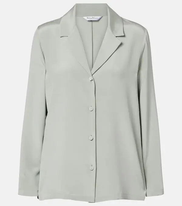 Max Mara Aedo Silk-blend Satin Shirt