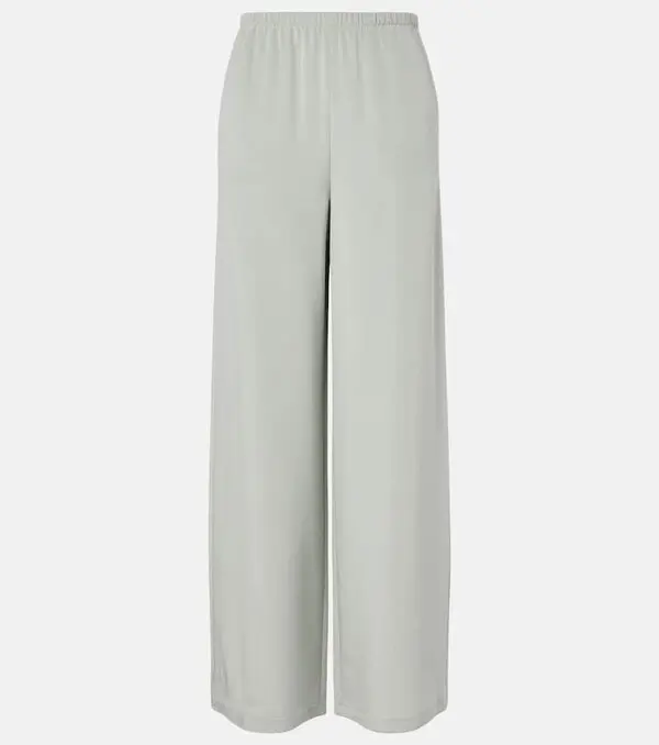 Max Mara Maga Silk-blend Satin Wide-leg Pants