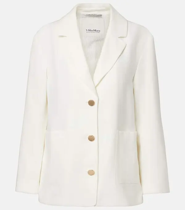 Max Mara Carlotta Linen Blazer - White