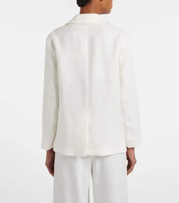 Max Mara Carlotta Linen Blazer - White