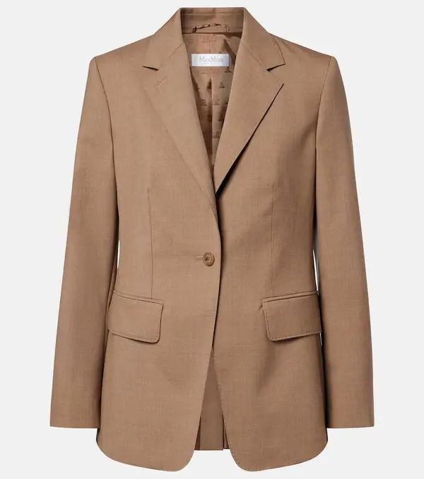 Max Mara Circense Virgin Wool Blazer - Brown